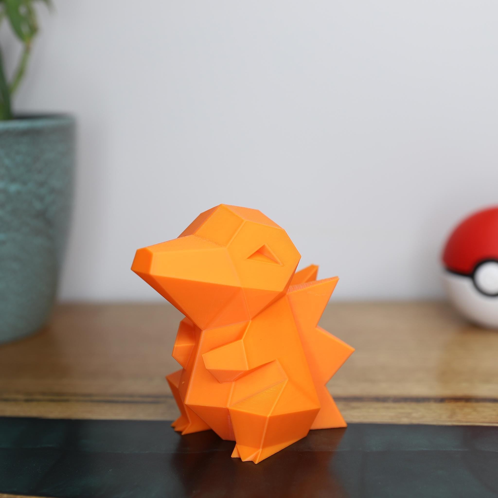 Low Poly 3D Printed Cyndaquil Figurine - Retro Model | 3D Print Smiths