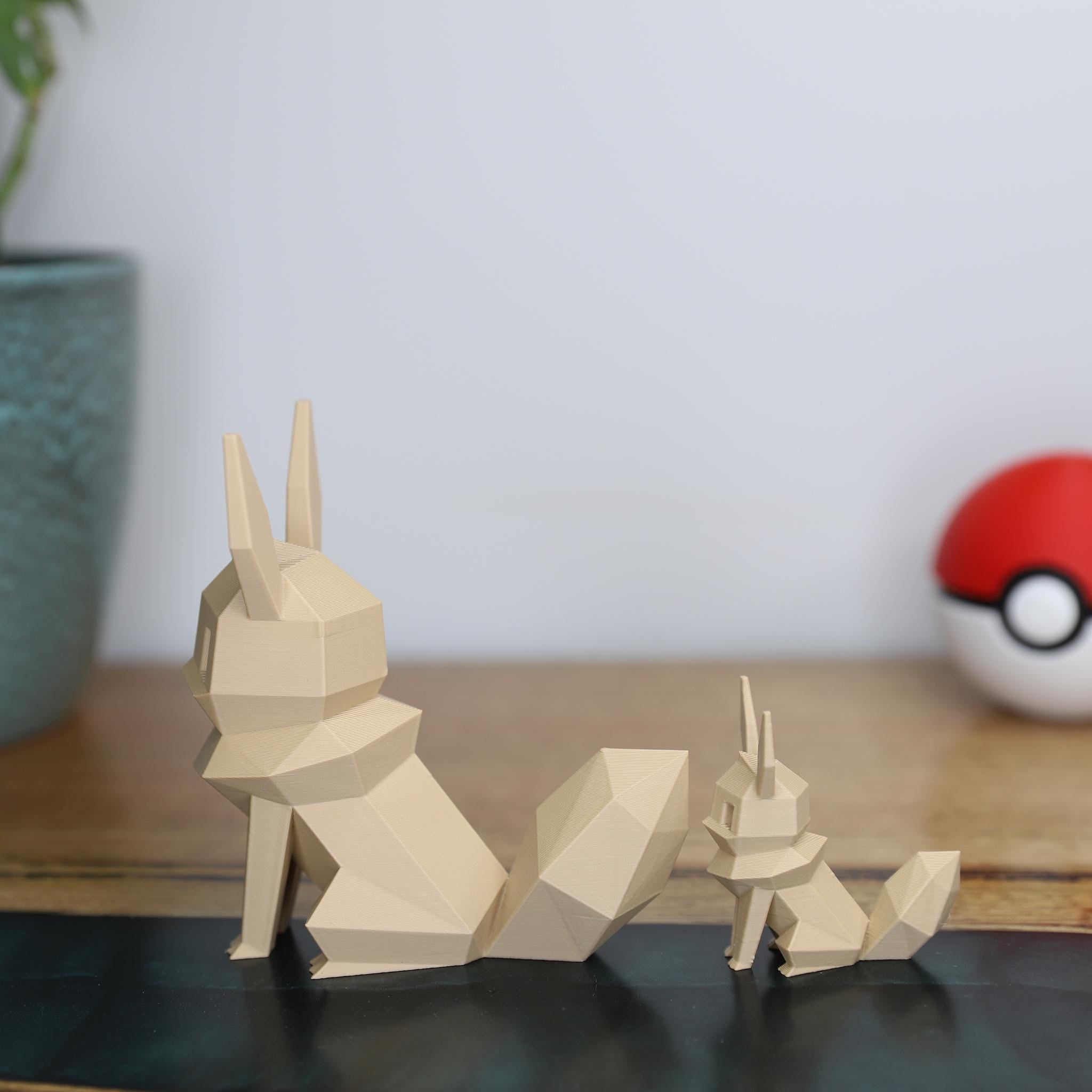 Low Poly 3D Printed Eevee Figurine - Retro Model | 3D Print Smiths