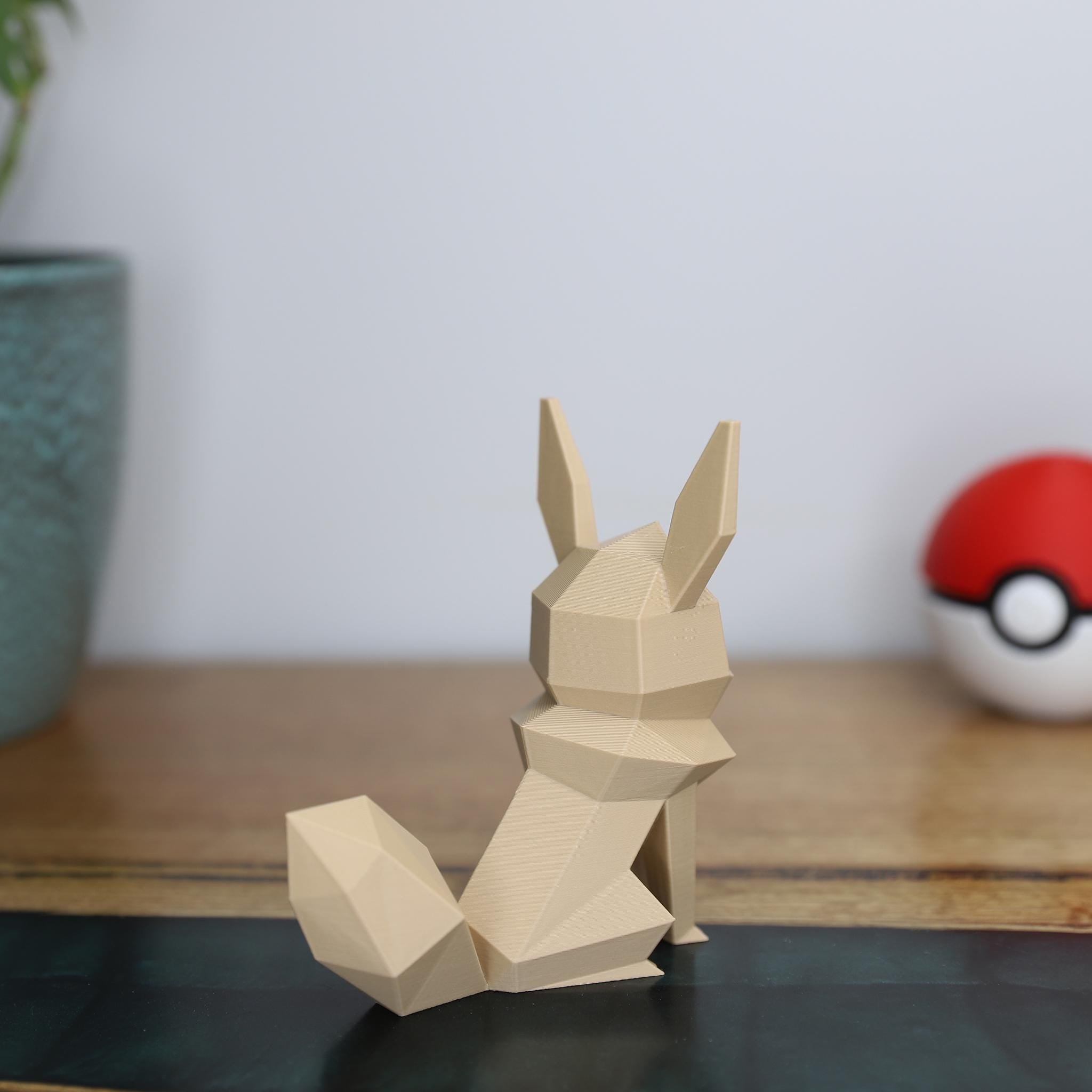Low Poly 3D Printed Eevee Figurine - Retro Model | 3D Print Smiths