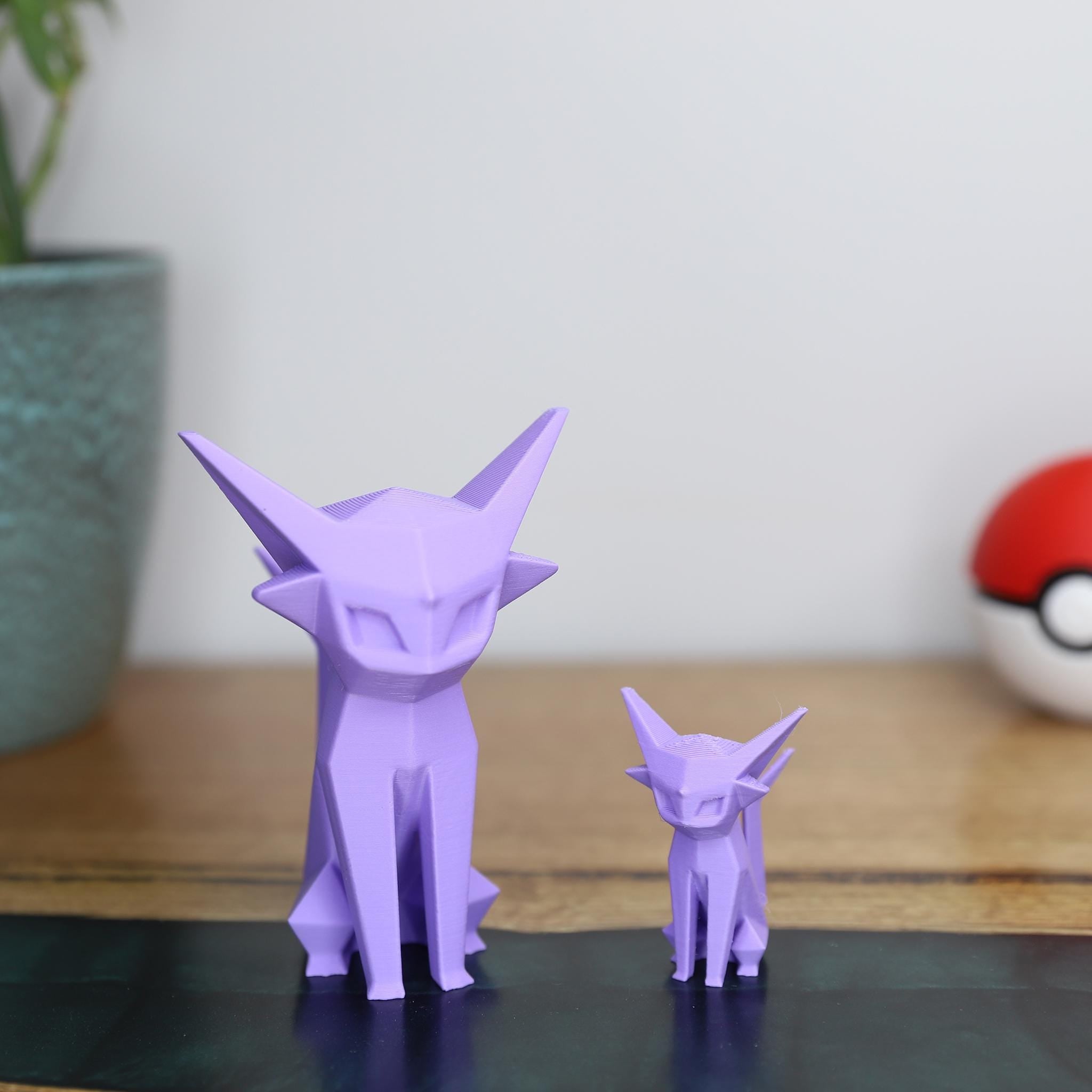 Low Poly 3D Printed Espeon Figurine - Retro Model | 3D Print Smiths ...