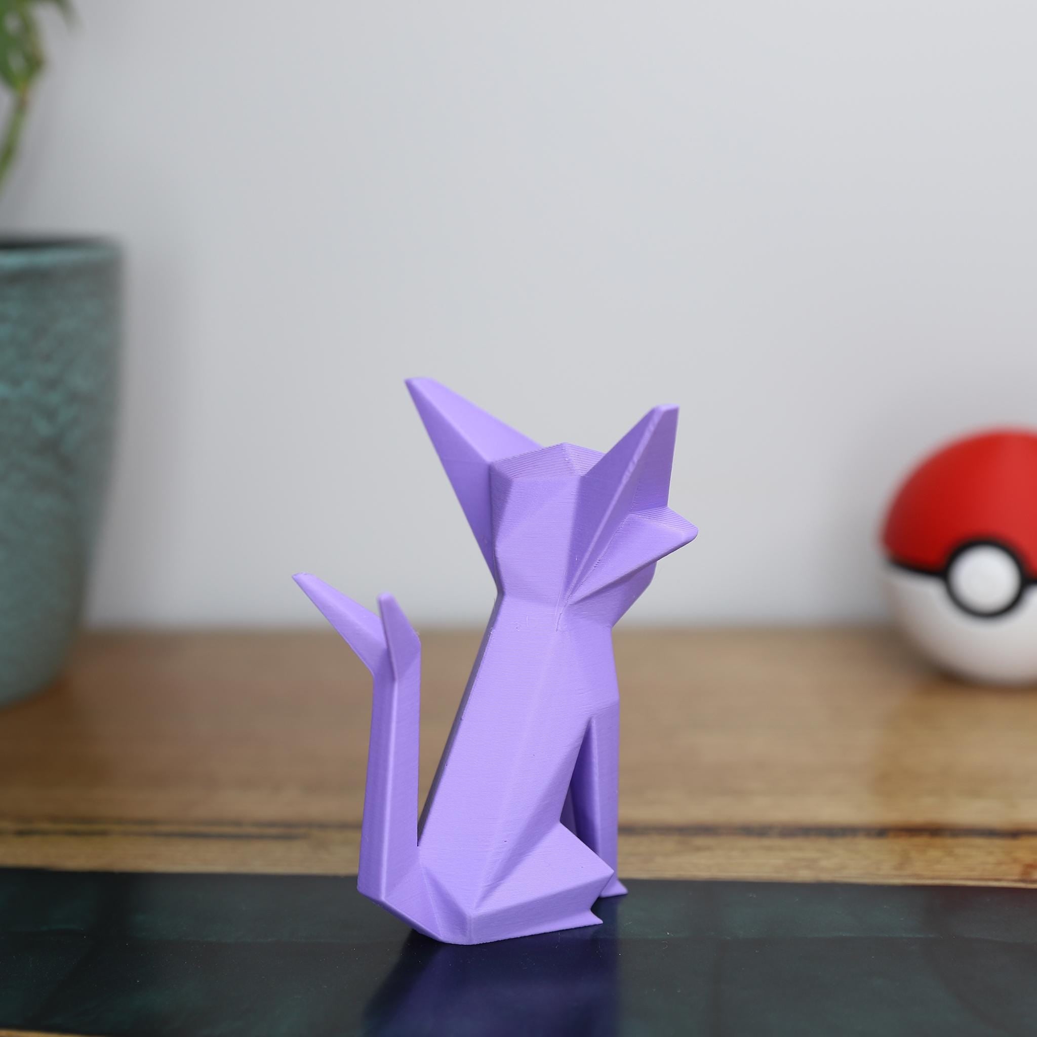 Low Poly 3D Printed Espeon Figurine - Retro Model | 3D Print Smiths ...
