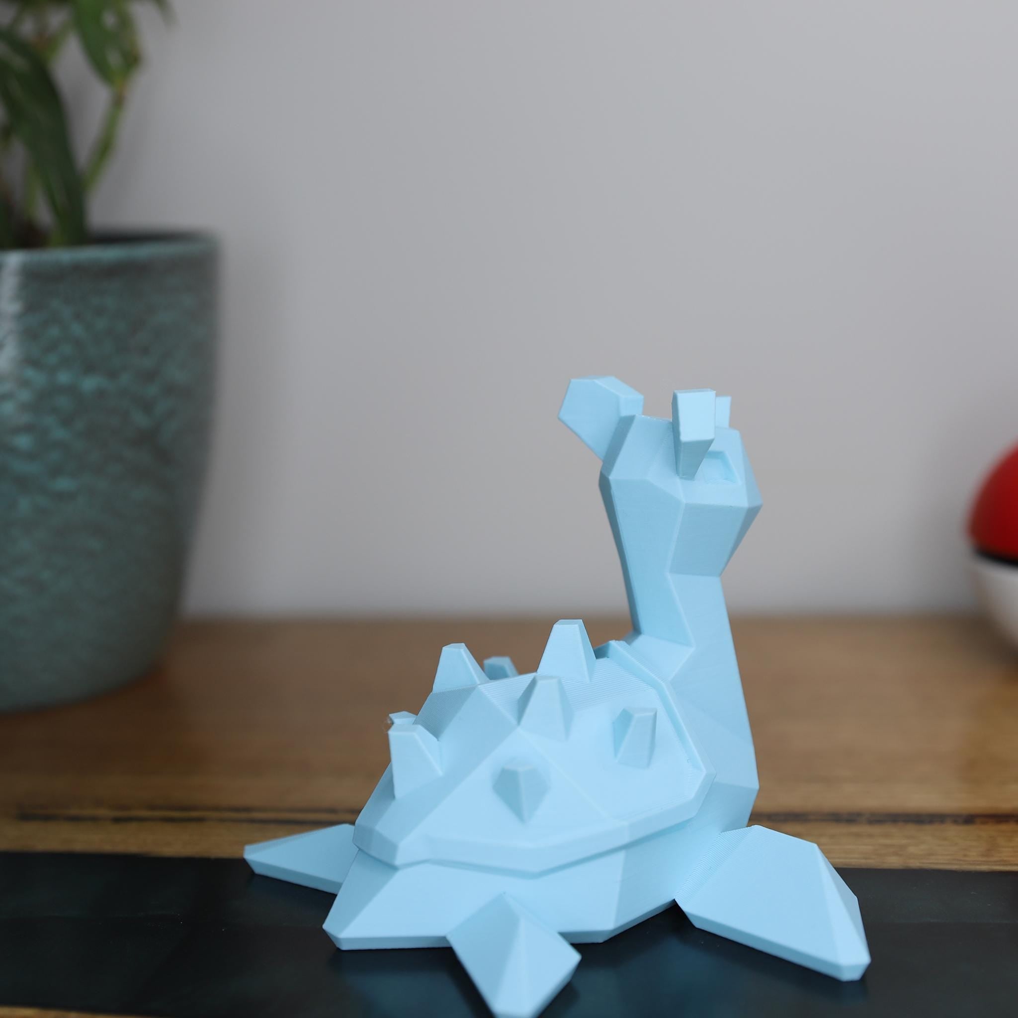 Low Poly 3D Printed Lapras Figurine - Retro Model | 3D Print Smiths