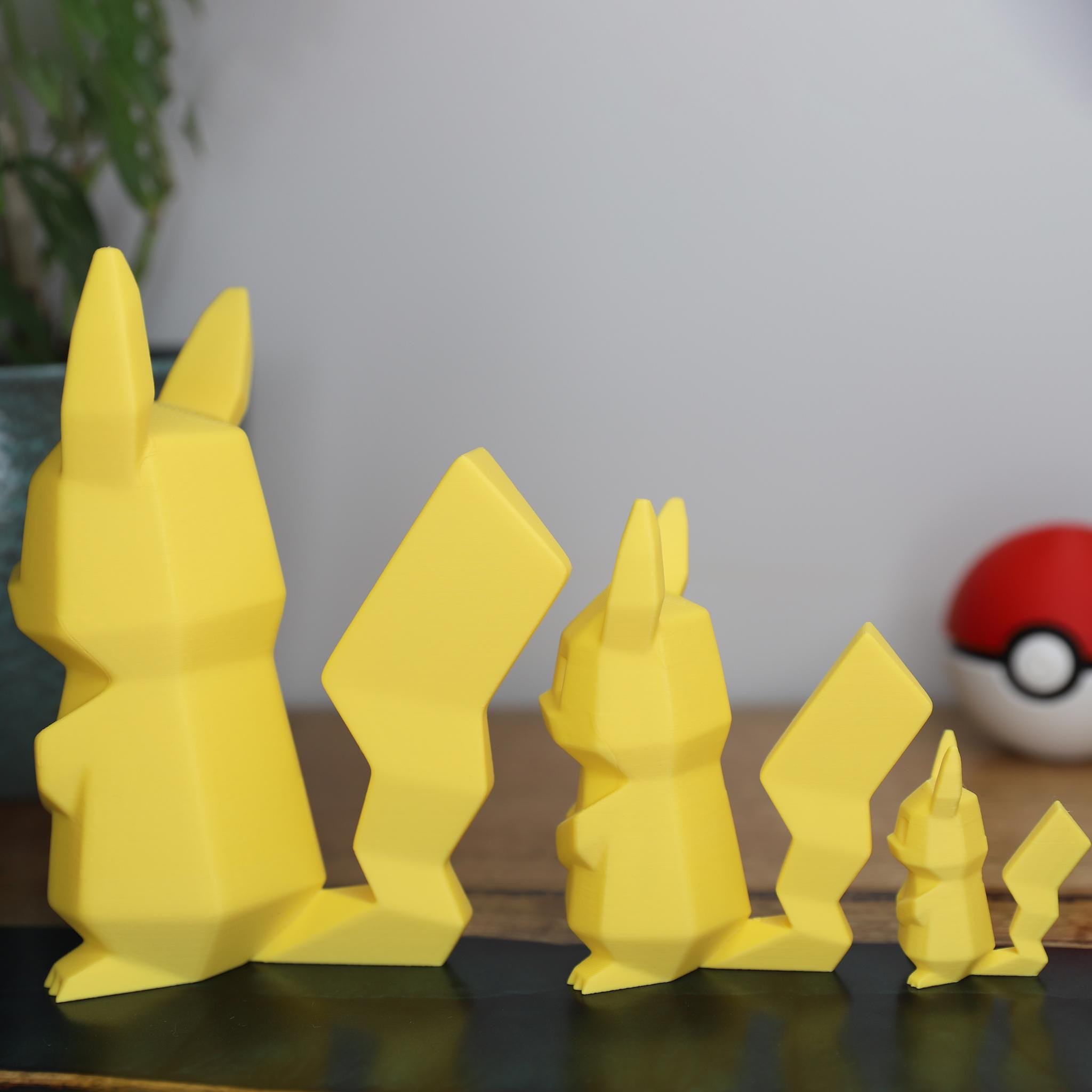 Low Poly 3D Printed Pikachu Figurine - Retro Model | 3D Print Smiths