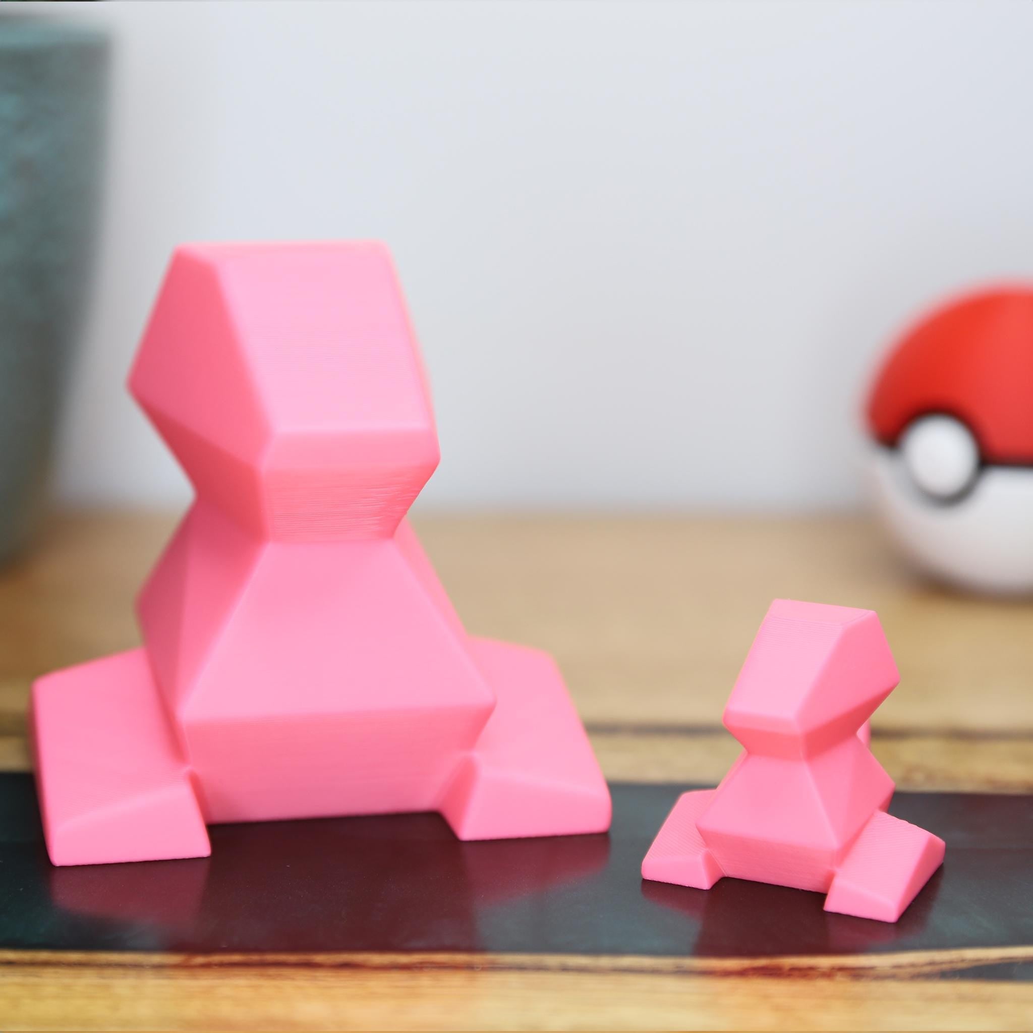 Low Poly 3D Printed Porygon Figurine - Retro Model | 3D Print Smiths
